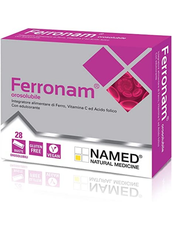 Named Ferronam - Integratore di Ferro e Vitamine - 28 Bustine
