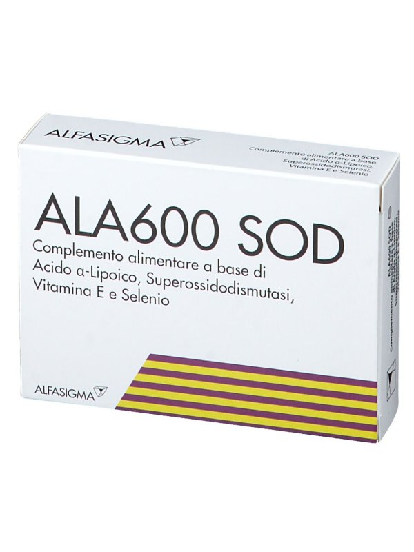 ALA600 SOD - Integratore Alimentare Antiossidante - 20 Compresse