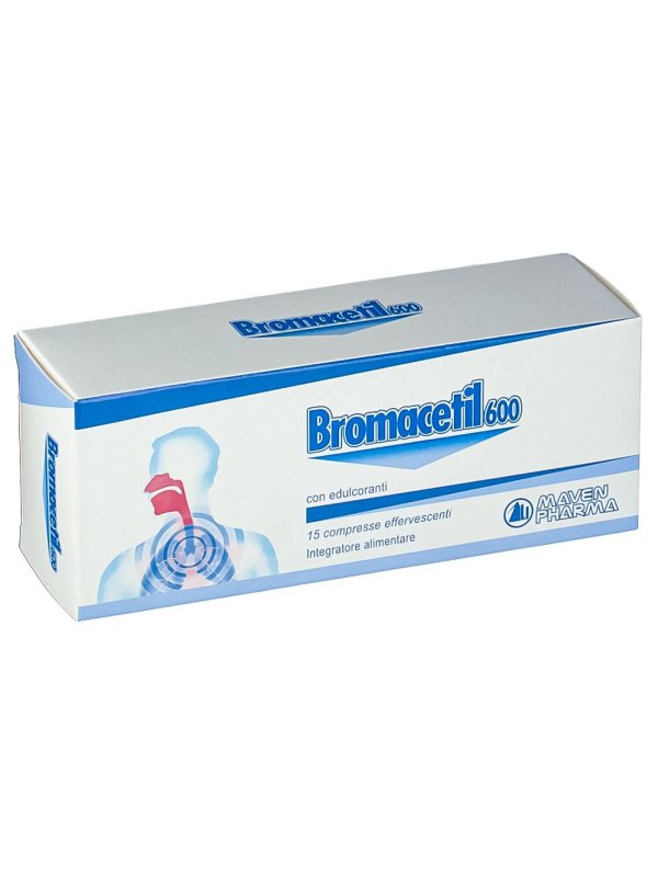 Bromacetil 600 mg - Integratore per Vie Respiratorie - 15 Compresse ...