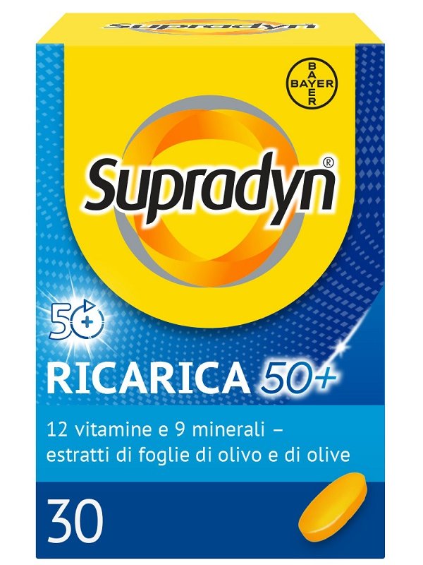 Supradyn Ricarica 50+ - Integratore per Adulti Over 50 - 30 Compresse